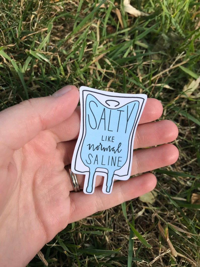 Normal Saline Nurse Sticker - Etsy
