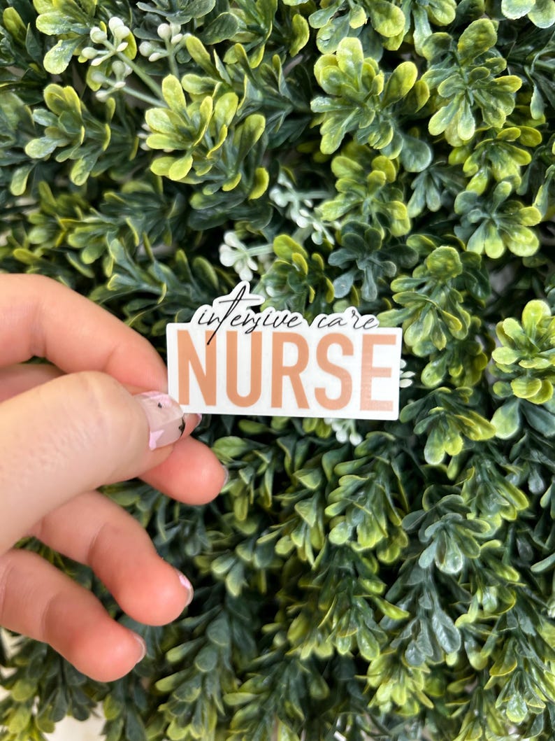 Intensive Care Unit ICU Nurse Sticker Block Letters - Etsy