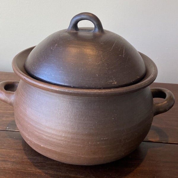 Stoneware Bean Pot - Etsy