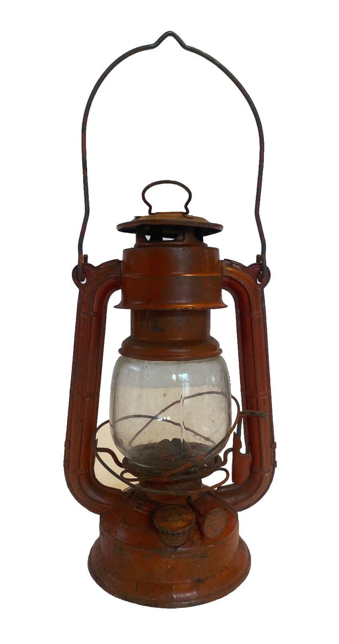 Vintage Sun Brand Lantern Made in Japan Red Rustic Decorative Oil Lamp ...