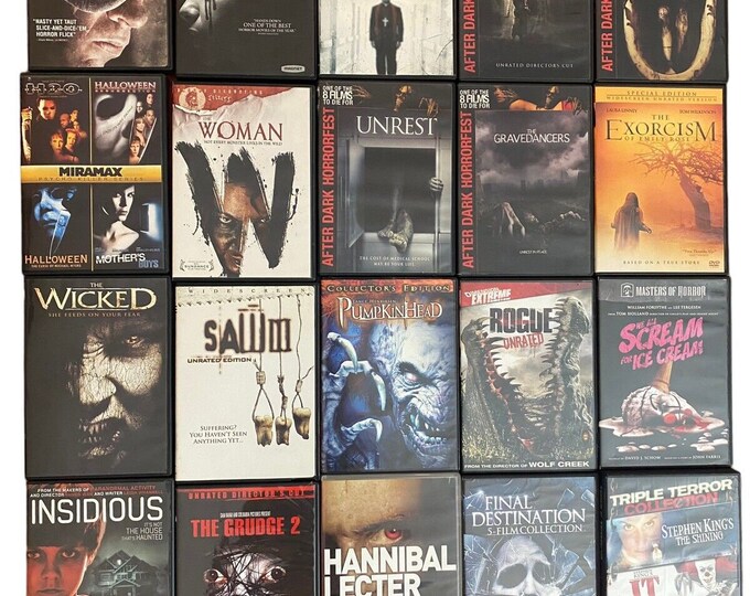 Vtg Lot of Horror Movies DVD Lot of 20 Halloween Scary Slasher Cult ...