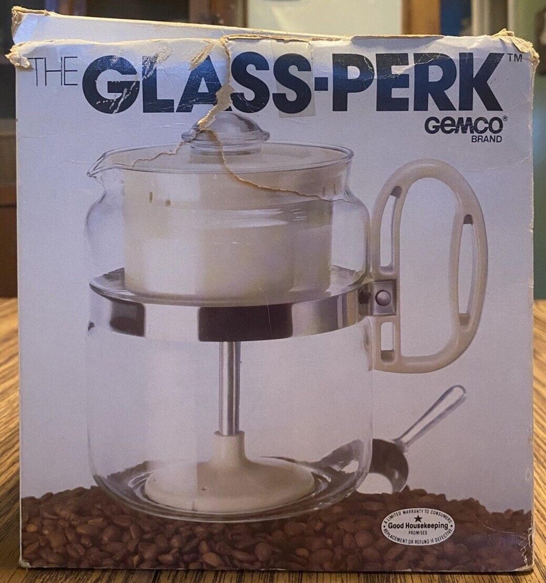Vintage Gemco the Glass-perk Percolator Coffee Pot Brew 4-8 Cups ...