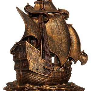 Vintage 1970 Syroco Galleon Ship 18" 3D Wall Hanging Plastic Faux ...
