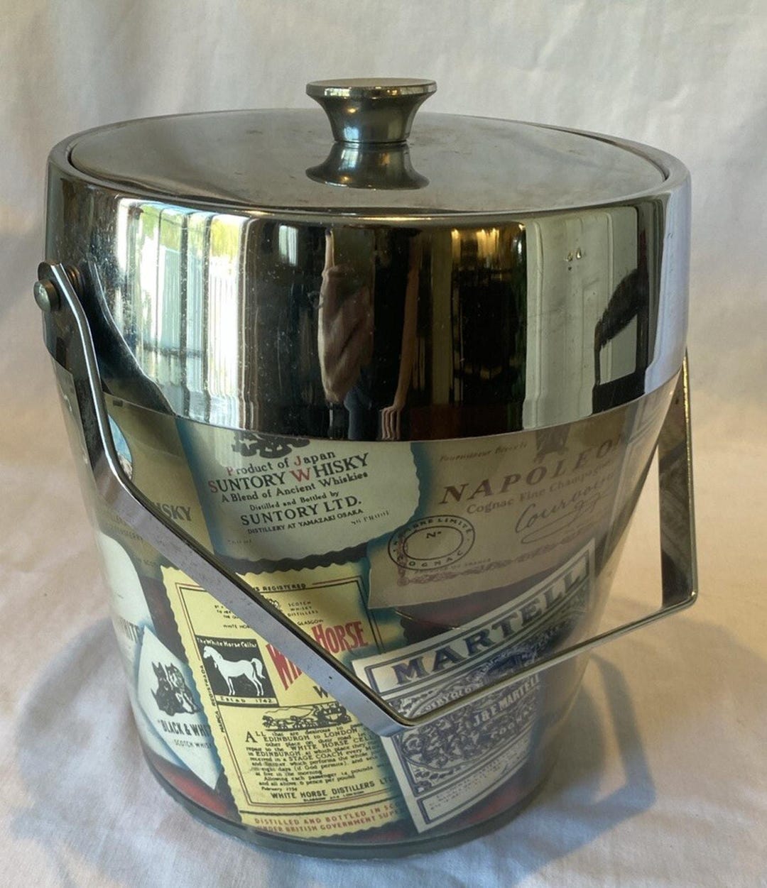 Ice Bucket Black & White Horse/ Vat69/ Old Parr/ Highland Queen/ Haig ...