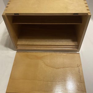 1960's Vintage Wooden Dovetail Rooster Chicken Bread Box Cutting Board ...