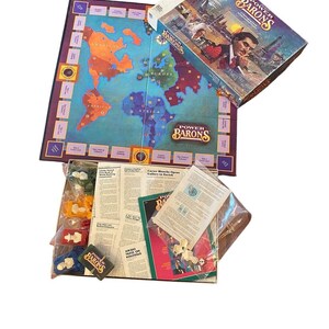 Vintage Power Barons Board Game Complete Milton Bradley 1986 - Etsy