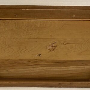 1960's Vintage Wooden Dovetail Rooster Chicken Bread Box Cutting Board ...