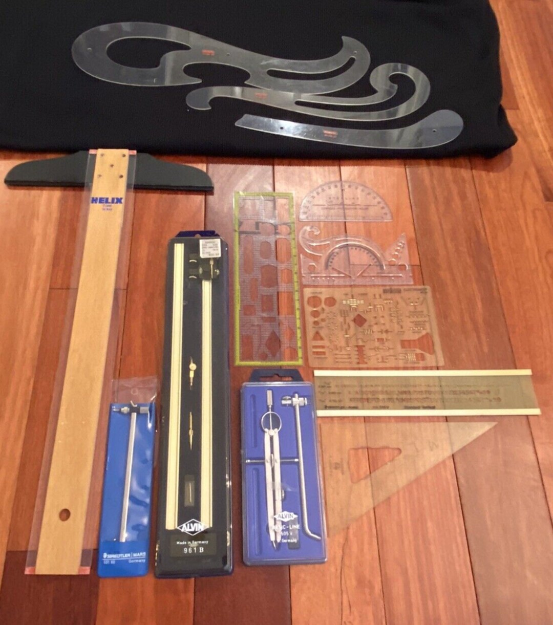 Vtg Drafting Tools Alvin Bruning Helix Made in Germany Beam Compass ...