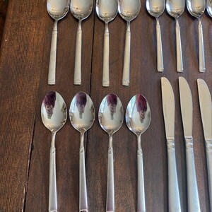 Farberware Stainless Flatware Center Ridge 18/10 Fork Spoon Knife 36 Pieces - Etsy