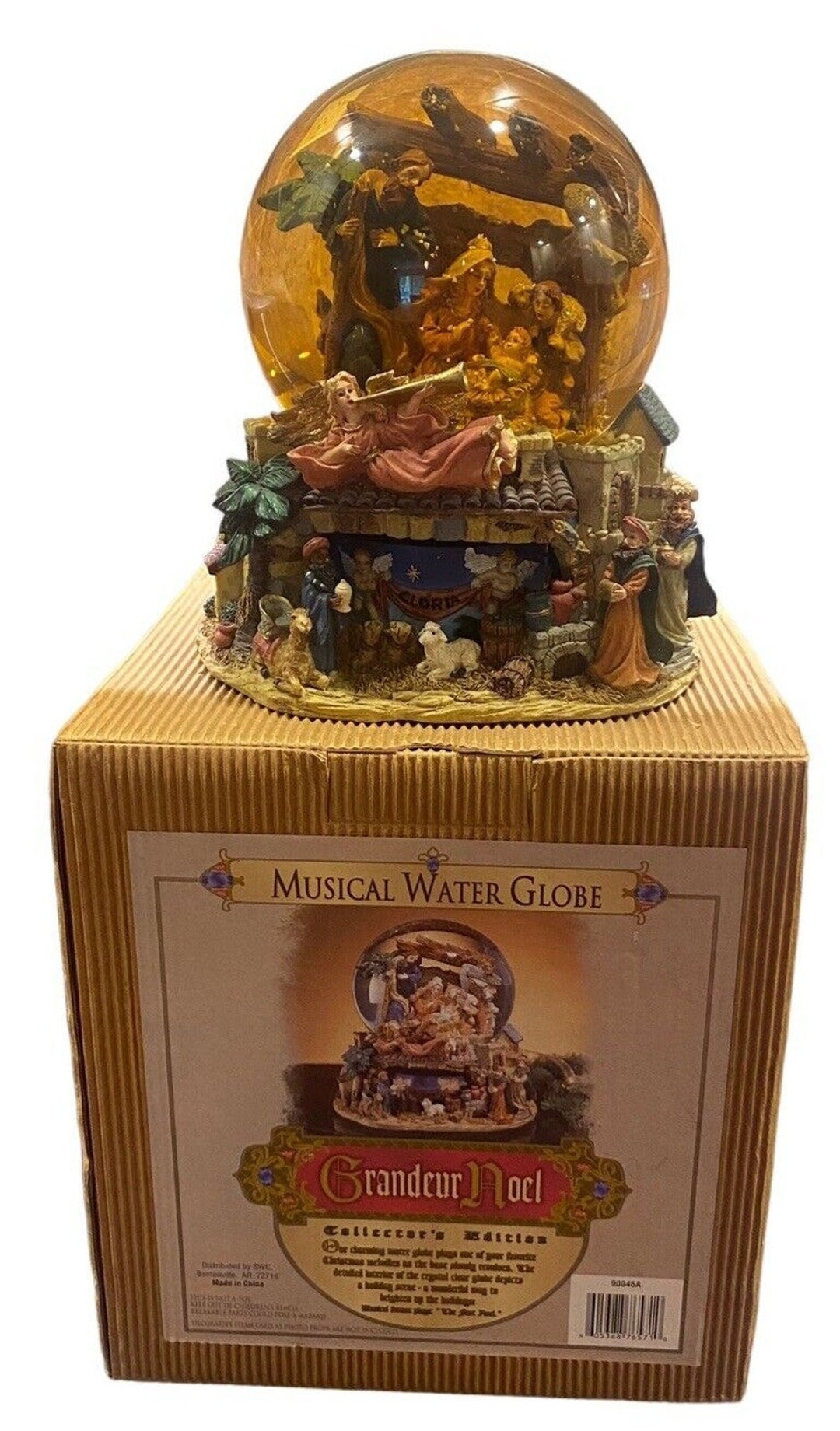 Grandeur Noel Nativity Musical Water Globe 1999 Plays Noel - Etsy