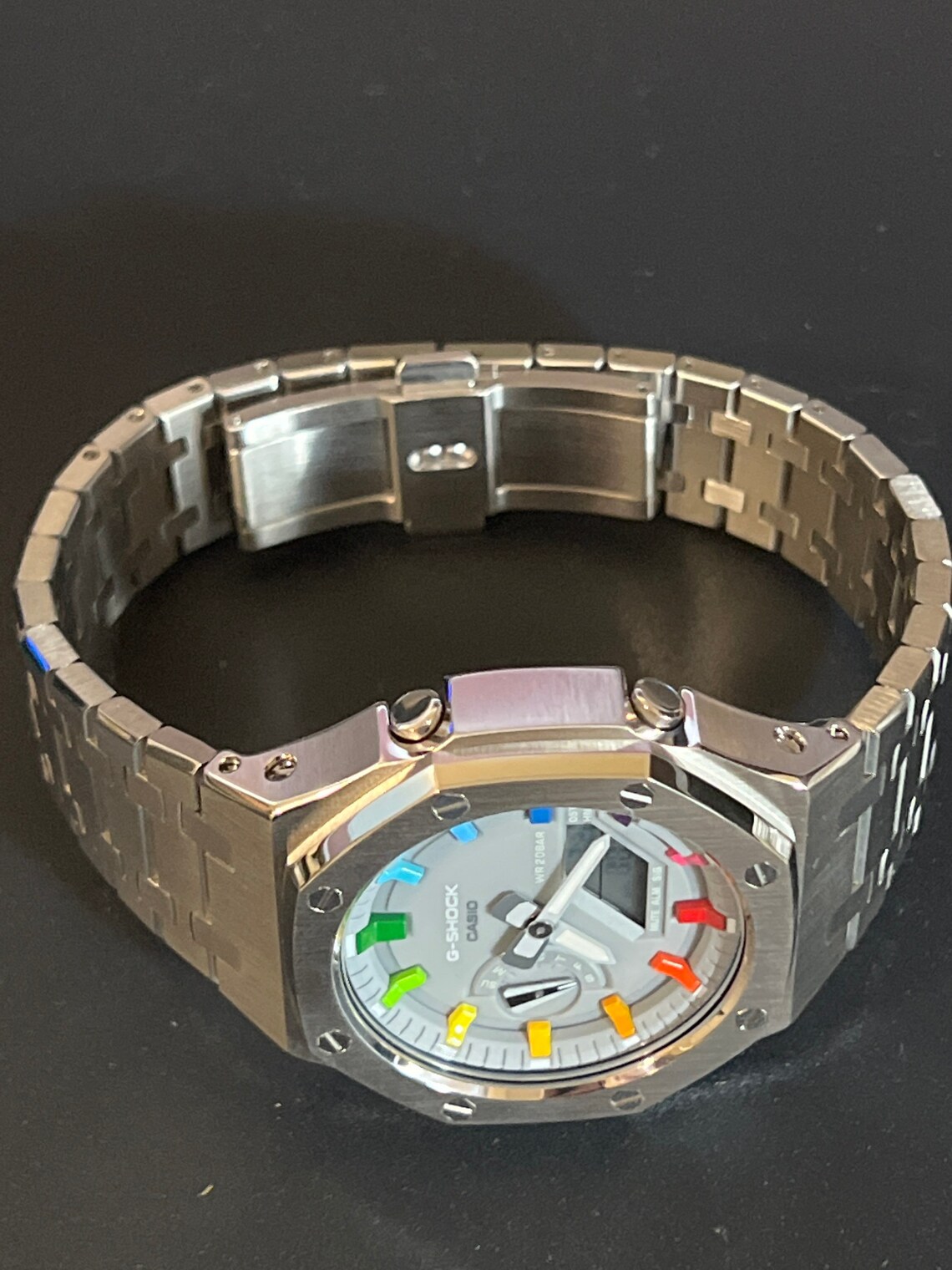 Casio G-shock GA-2100 Custom Rainbow Casioak Mod With | Etsy