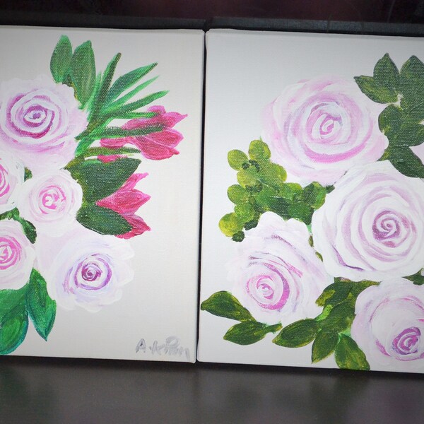 Original Daffodils Flowers in Vase/denise Floral Arrangement Painting ...