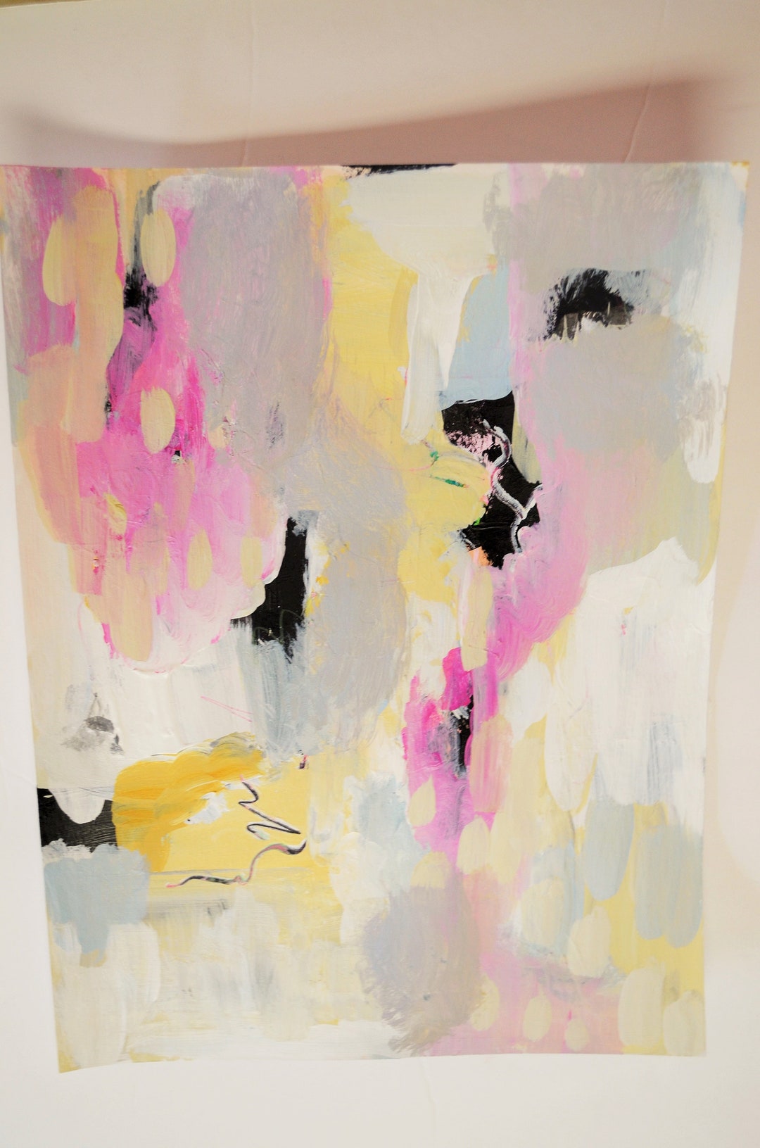 Original Acrylic Abstract Painting on Paper/abstract on Paper Made by ...