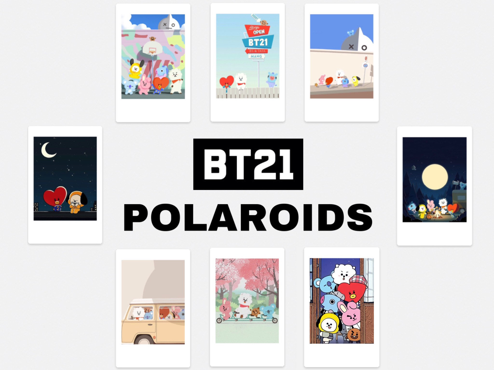 BT21 Polaroids | Etsy