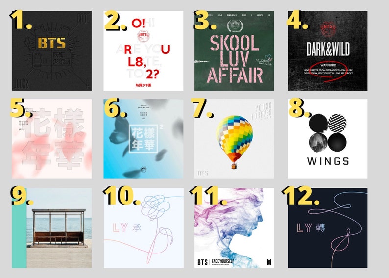 BTS Album Covers Photo Prints for Wall Decor - Etsy