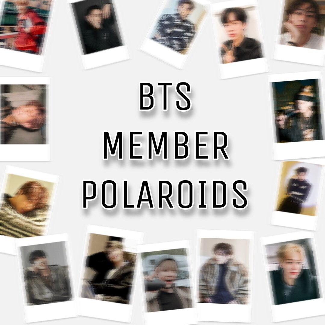 BTS Member Polaroids (100+ OPTIONS) - Etsy