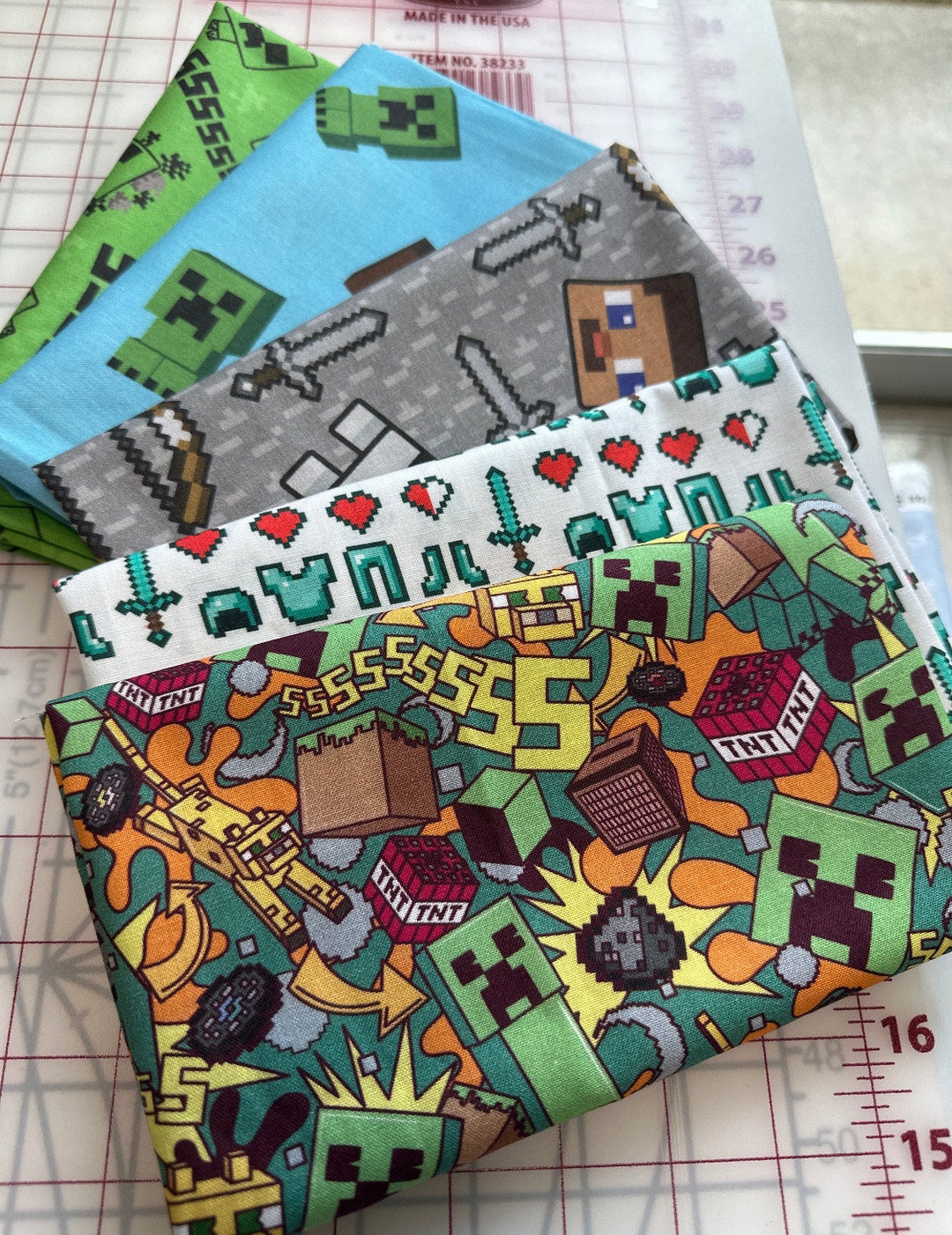 Minecraft Fat Quarter Bundle - Etsy