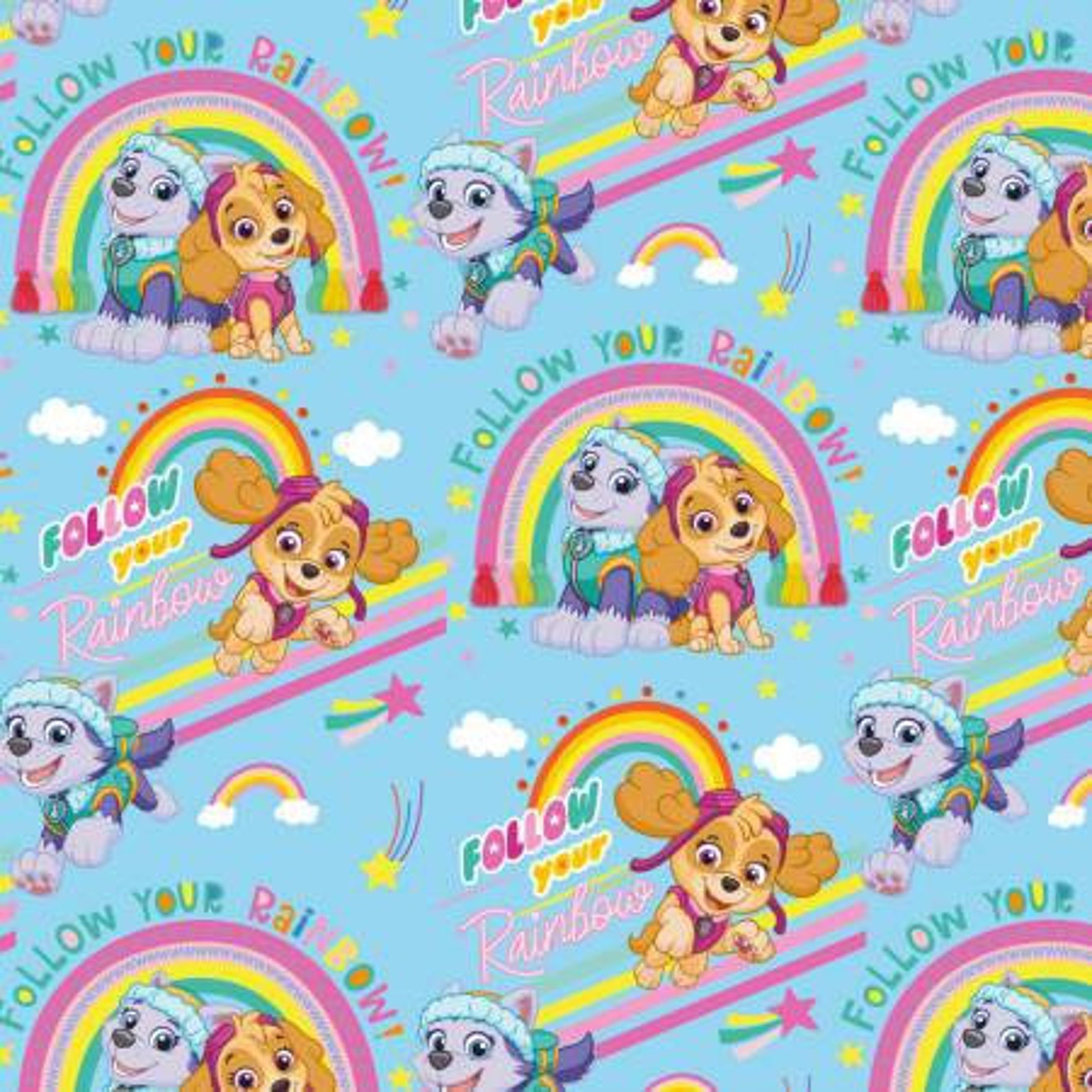 Paw Patrol - Follow Your Rainbow - Sold by the Half Yard - Etsy