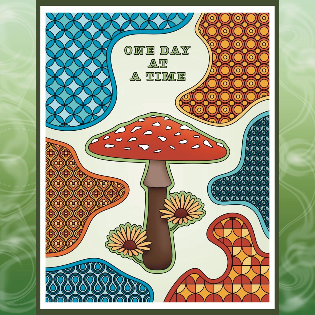 Mushroom Coloring Page | Printable | Digital - Etsy