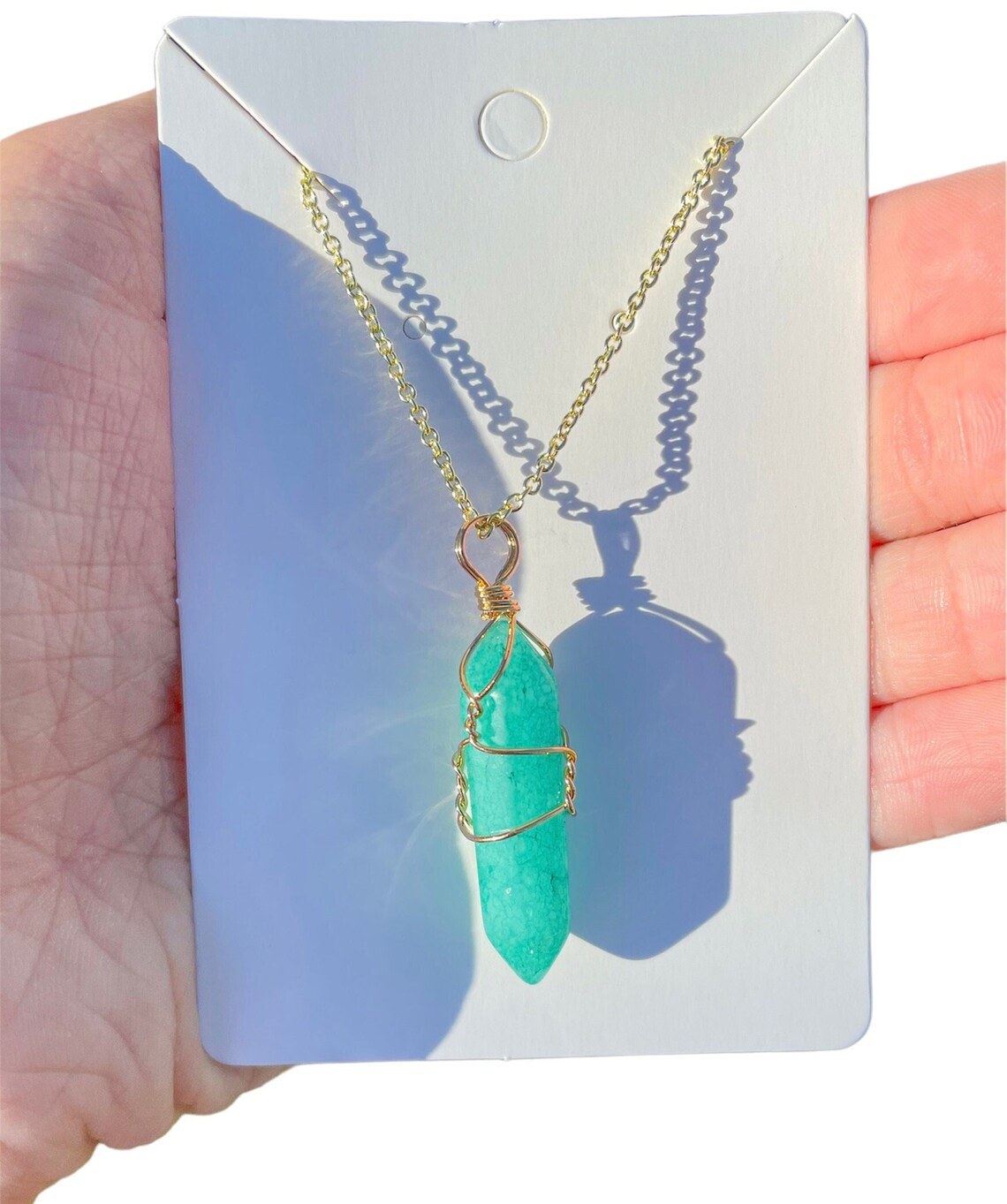 Amazonite Necklace Amazonite Pendant Amazonite Jewelry - Etsy