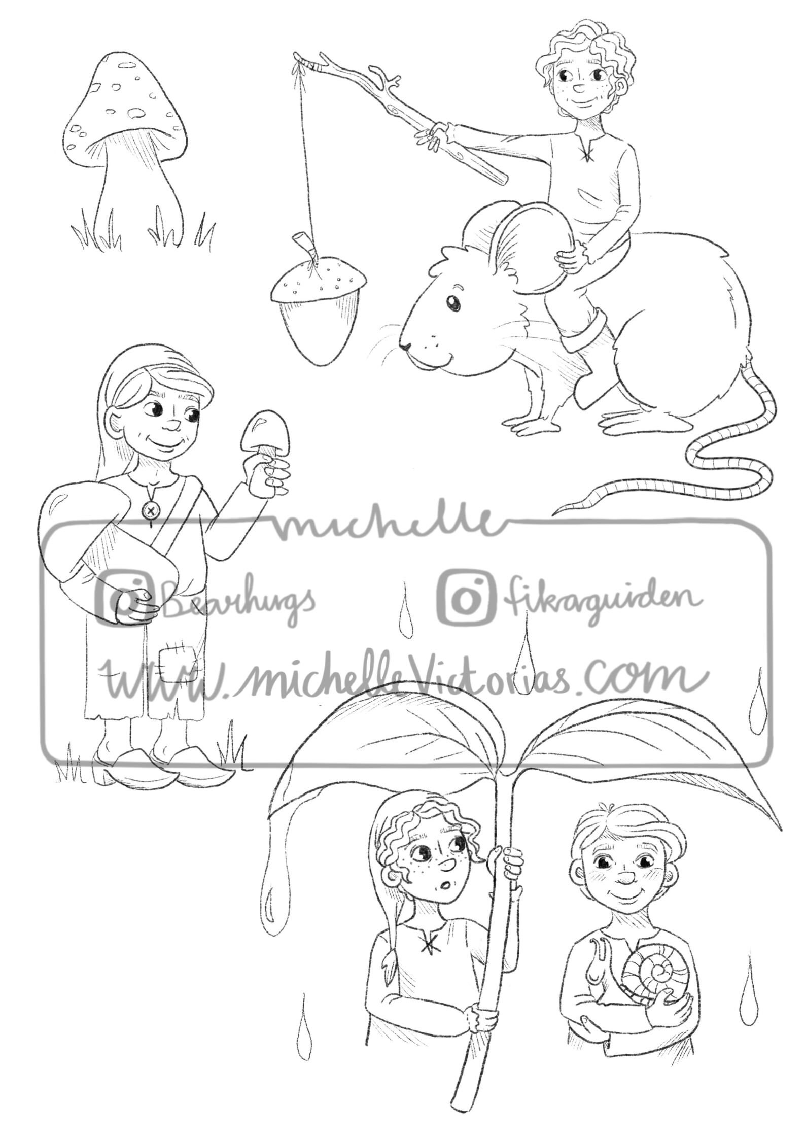Coloring Pages - BUNDLE OF FOUR! - Etsy