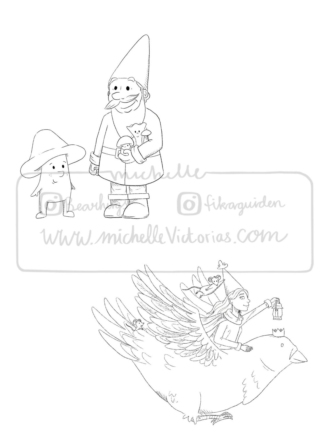 Coloring Pages - Whimsy Bundle of 6 - Etsy