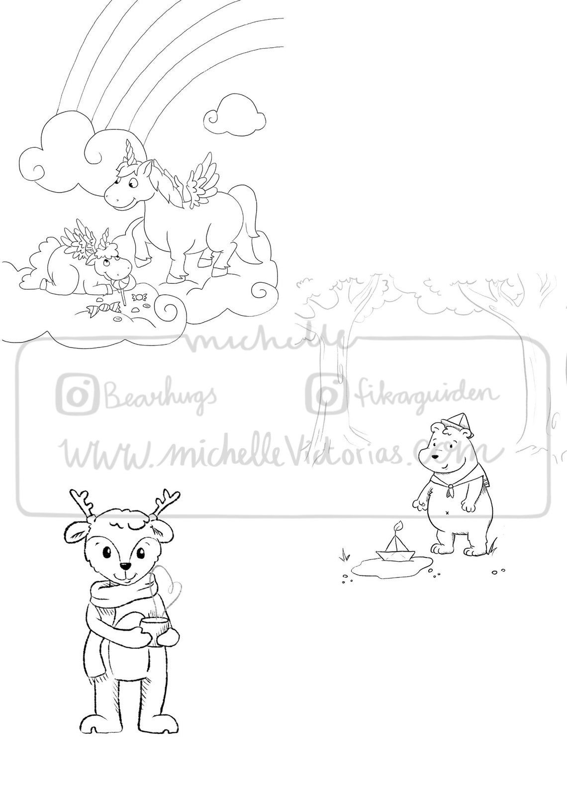 Coloring Pages - Characters for Kids Bundle of 5 - Etsy