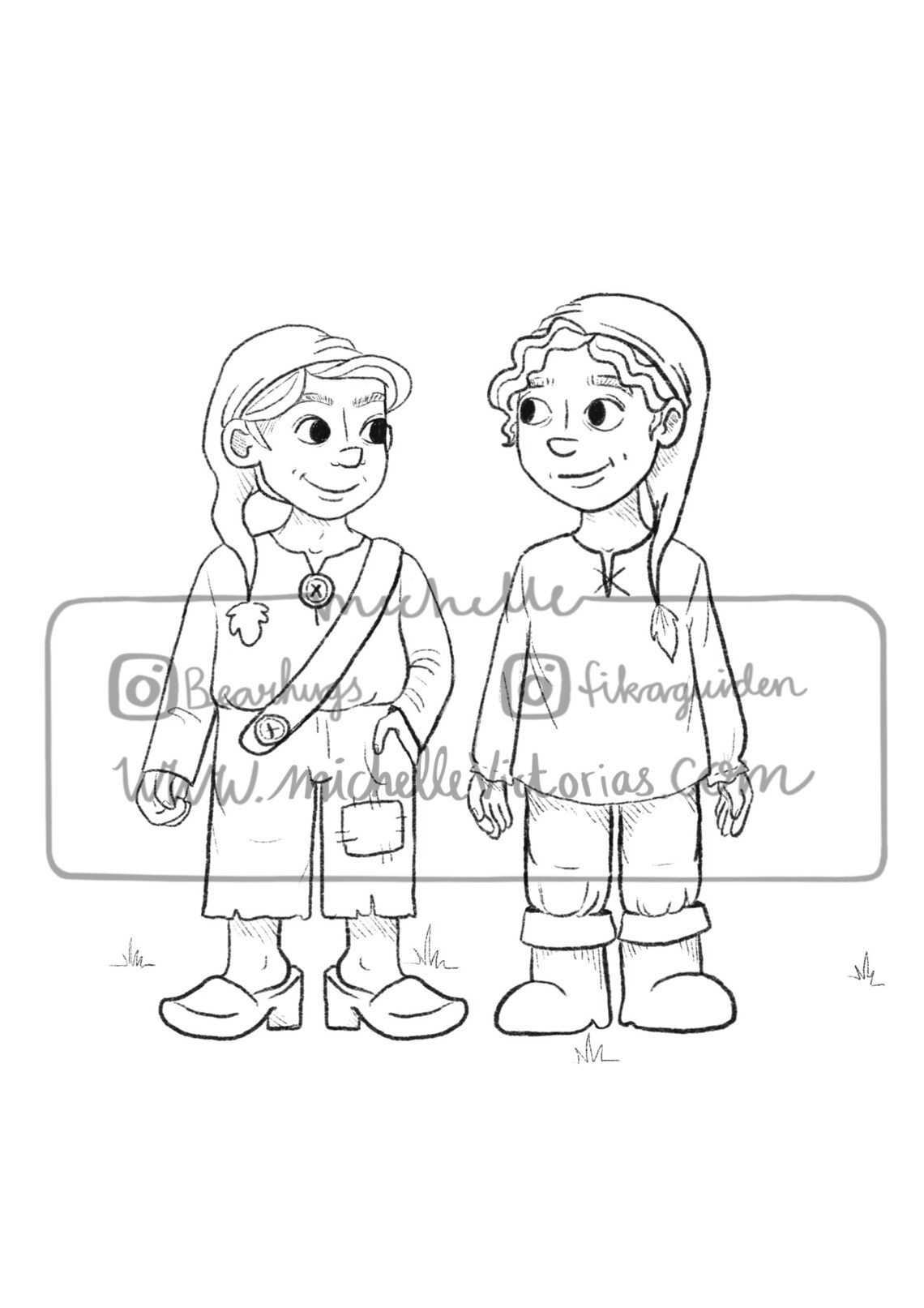 Coloring Page - Hubbe & Lubbe - Etsy