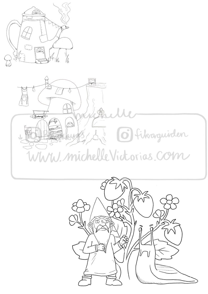 Coloring Pages - Whimsy Bundle of 6 - Etsy