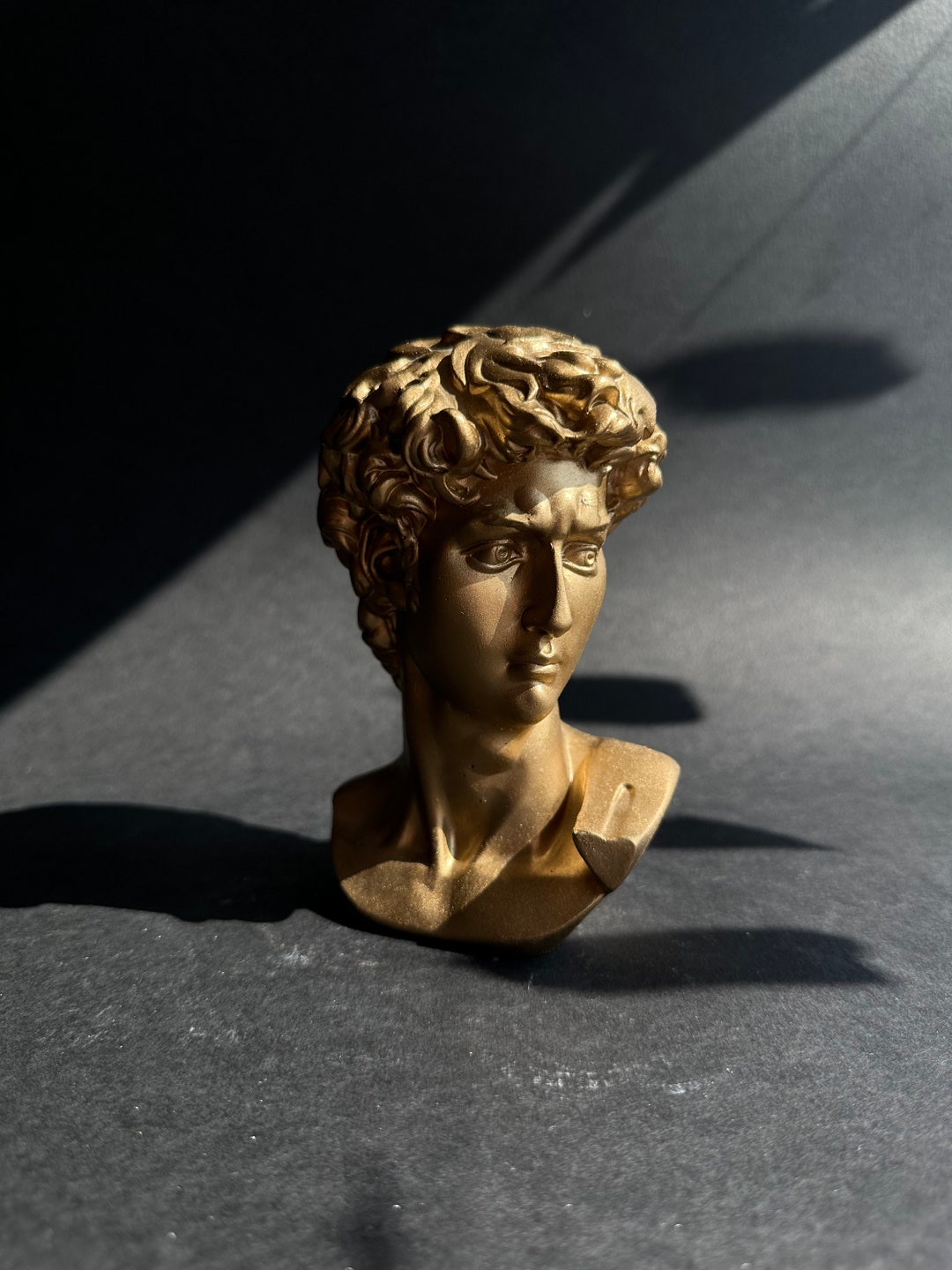 GOLD David Head | Greek Statue | Body | Man Figure | Bust | Antique ...