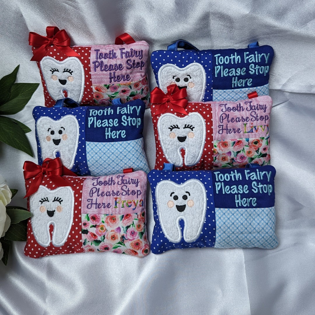 Personalised Tooth Fairy Bag / First Tooth / Small Tooth Pillow / Lost ...
