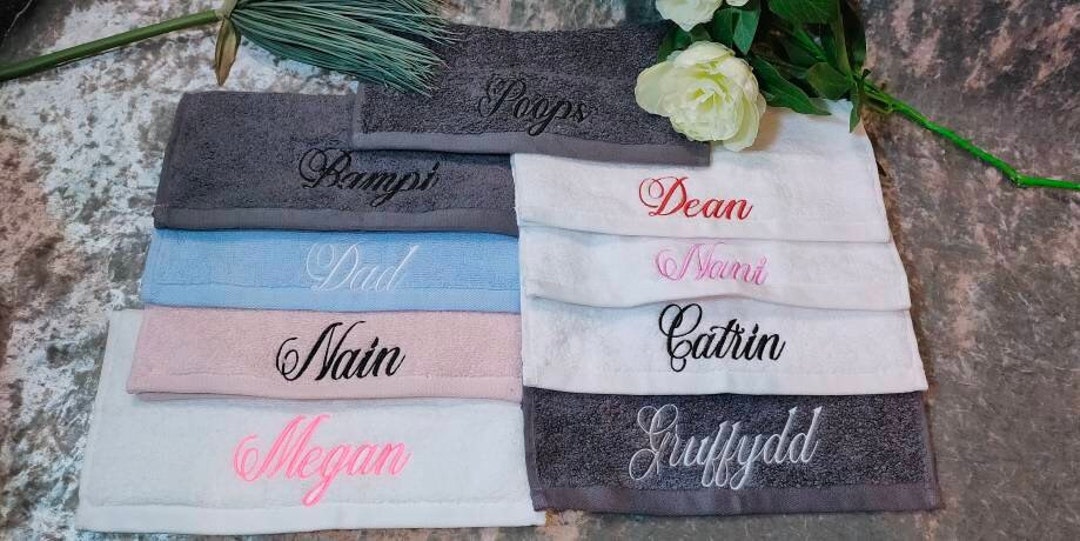 Personalised Face Cloth / Embroidered Towel / / Luxury Towel / Cloth ...
