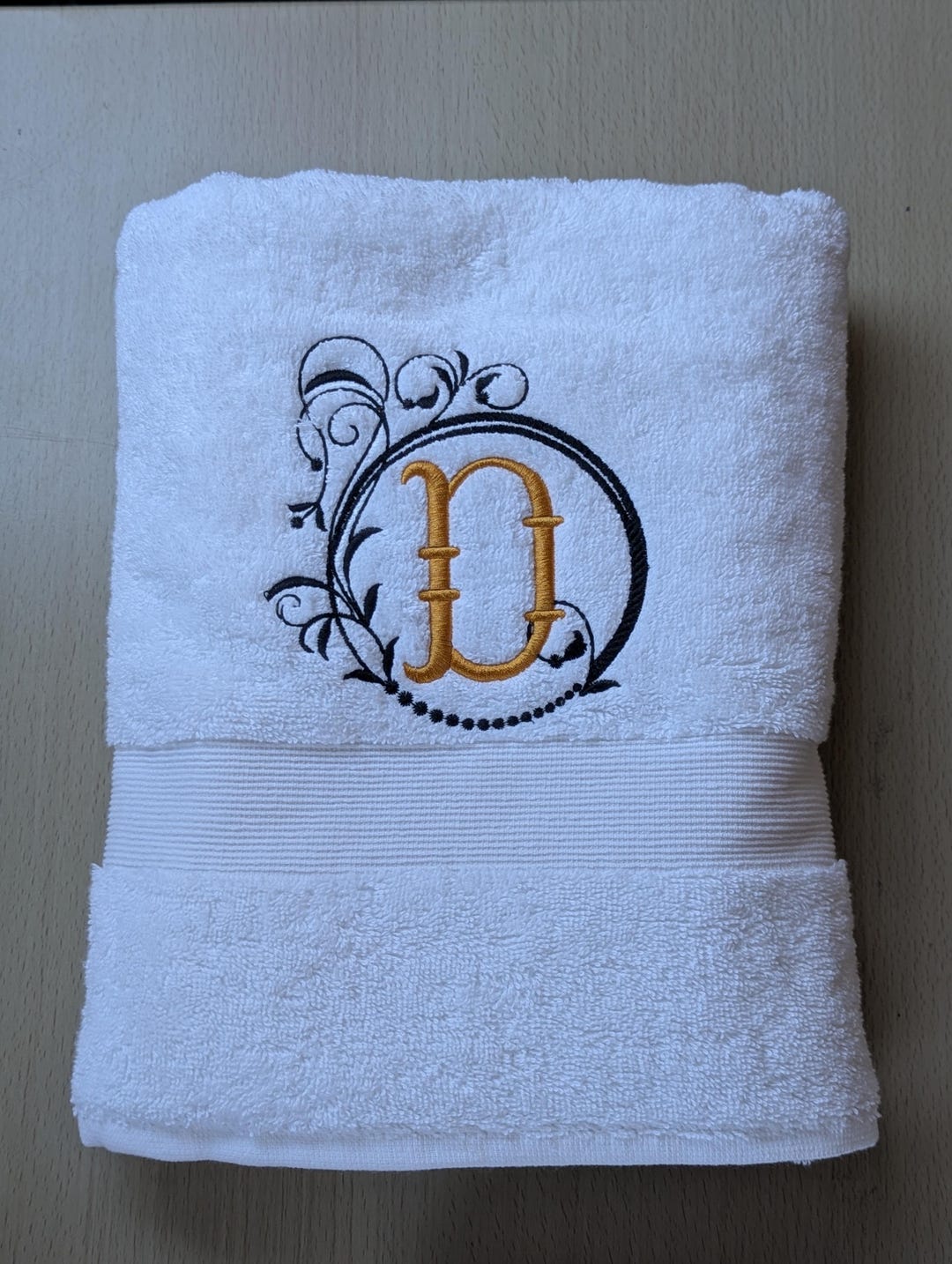 Personalised Embroidered Luxury Bath Towel: Soft Cotton, Custom Name - Etsy