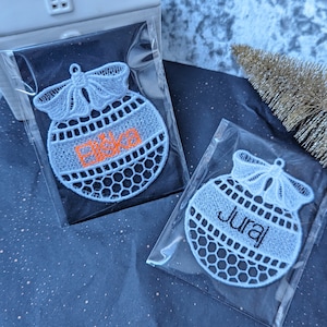 Christmas Baubles / Christmas Decor / Hand Made Baubles / Lace Bauble ...