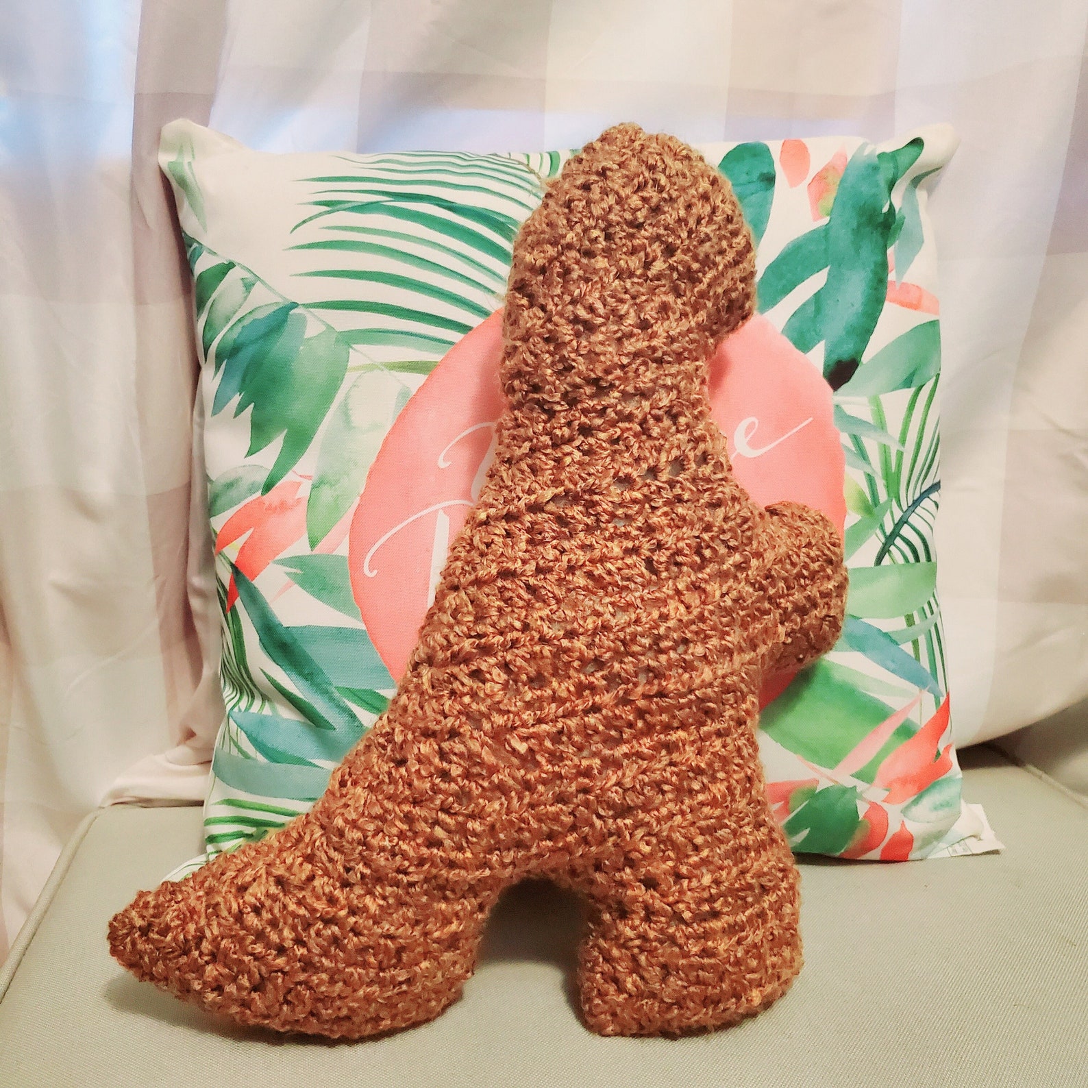 Dino Chicken Nugget Pillow CROCHET PATTERN Dino Nugget Pattern Small Pillow Pattern - Etsy