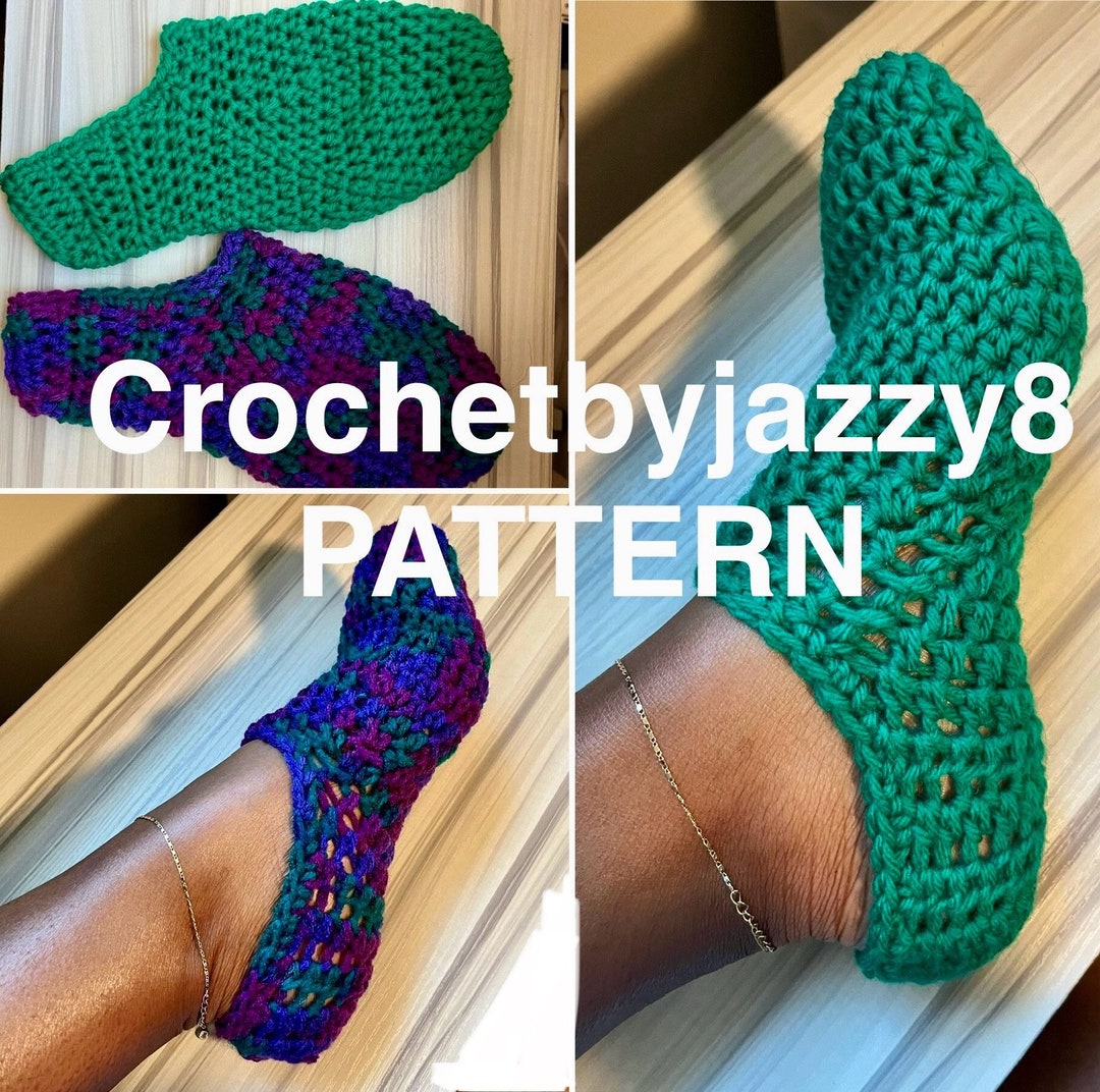Footie Socks, Footie Slippers Crochet Sock PATTERN - Etsy