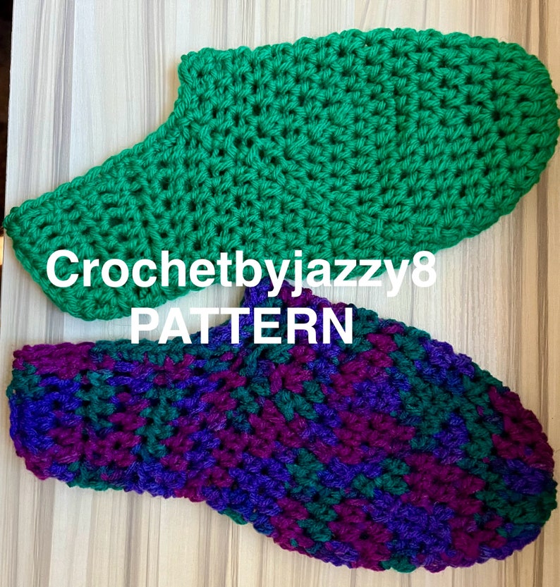 Footie Socks, Footie Slippers Crochet Sock PATTERN - Etsy