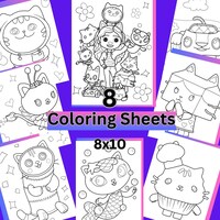 Gabby Happy Birthday Coloring Sheet, Dollhouse Activity Sheet ...