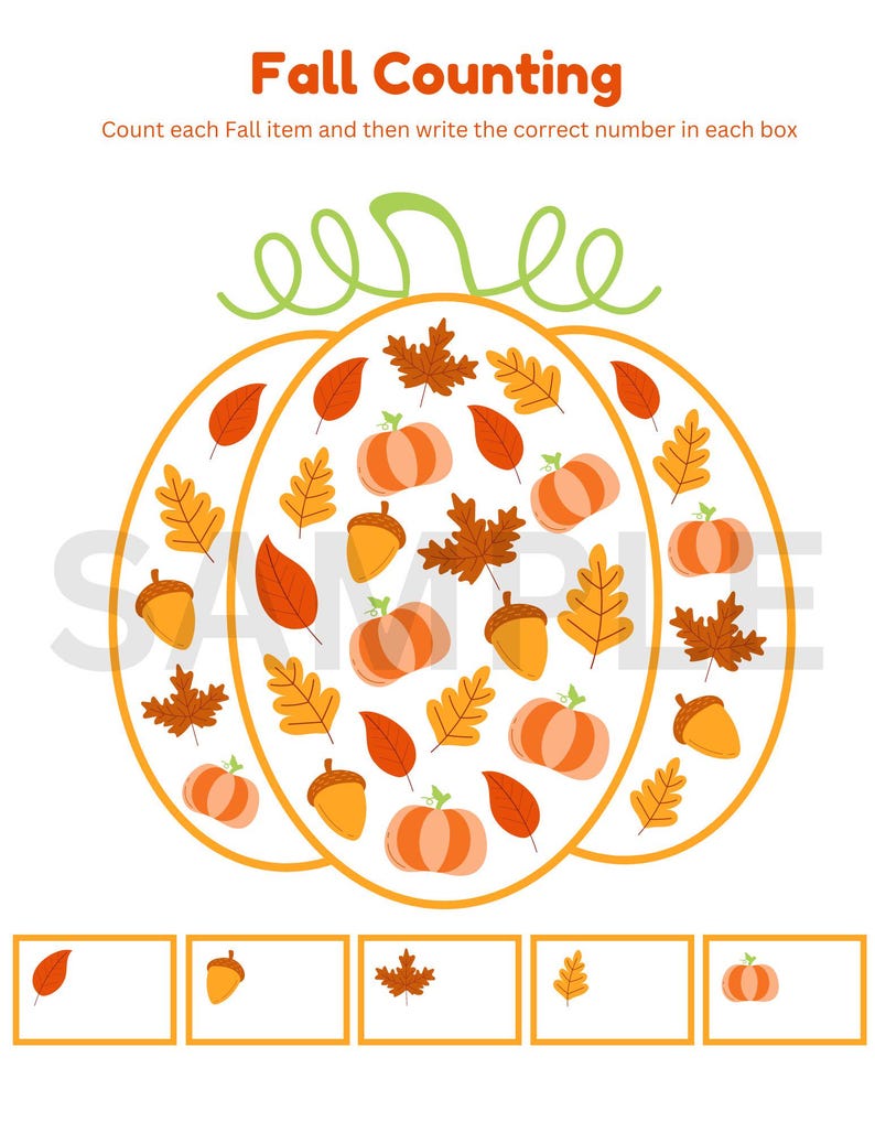 Preschool Toddler Printable Pumpkin Themed Activities, Lessons ...