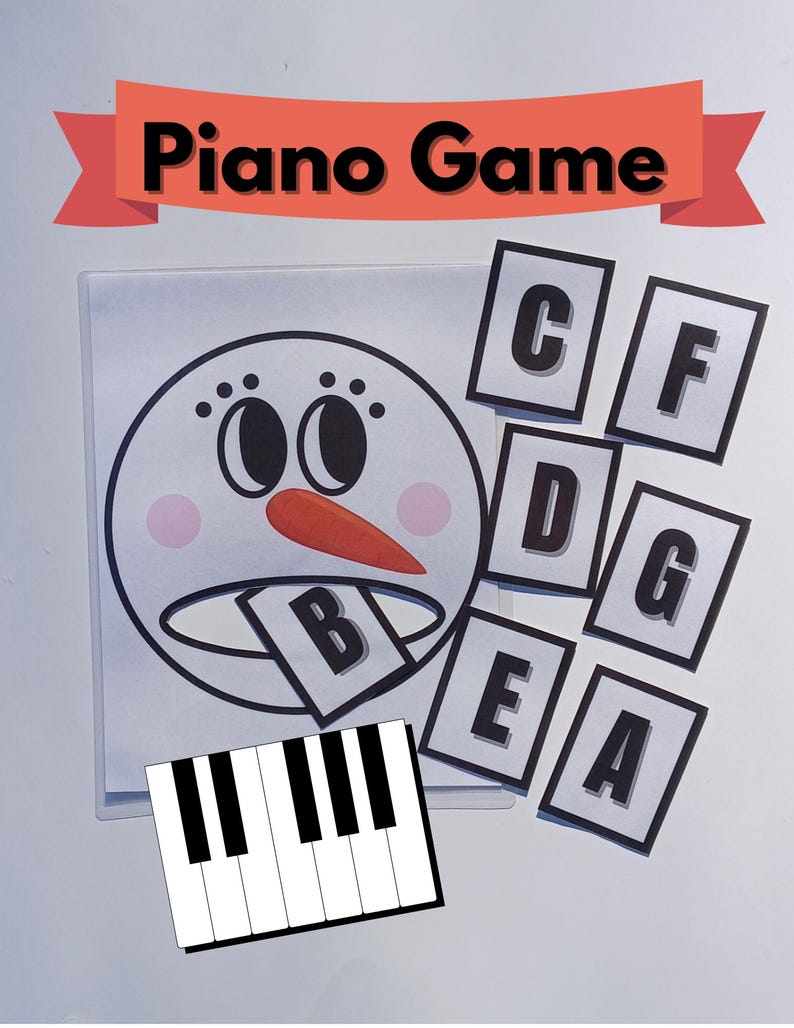 Easy Beginner Piano Activity, Lessons, Fun Music Game, Education, Cards ...