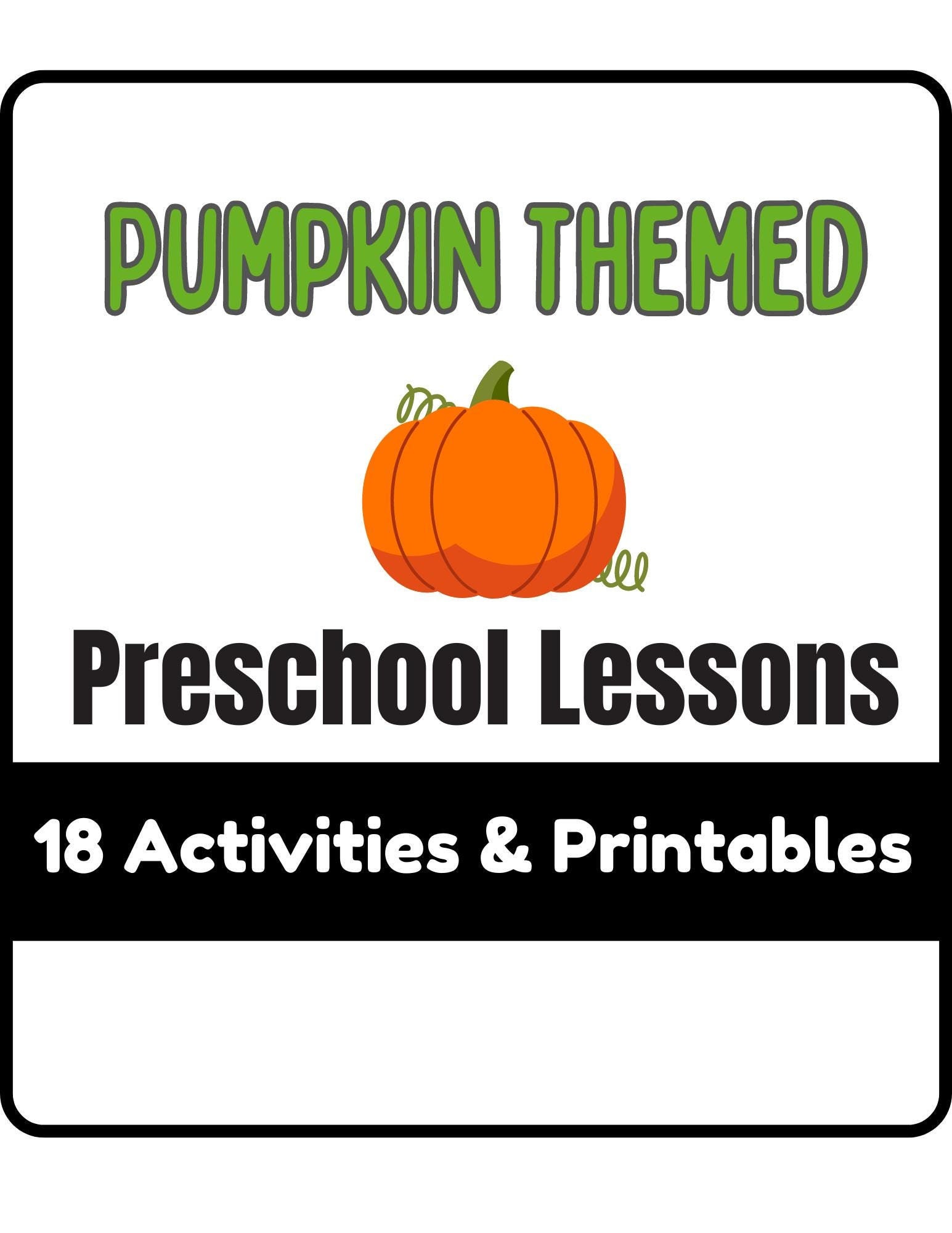 Preschool Toddler Printable Pumpkin Themed Activities, Lessons ...