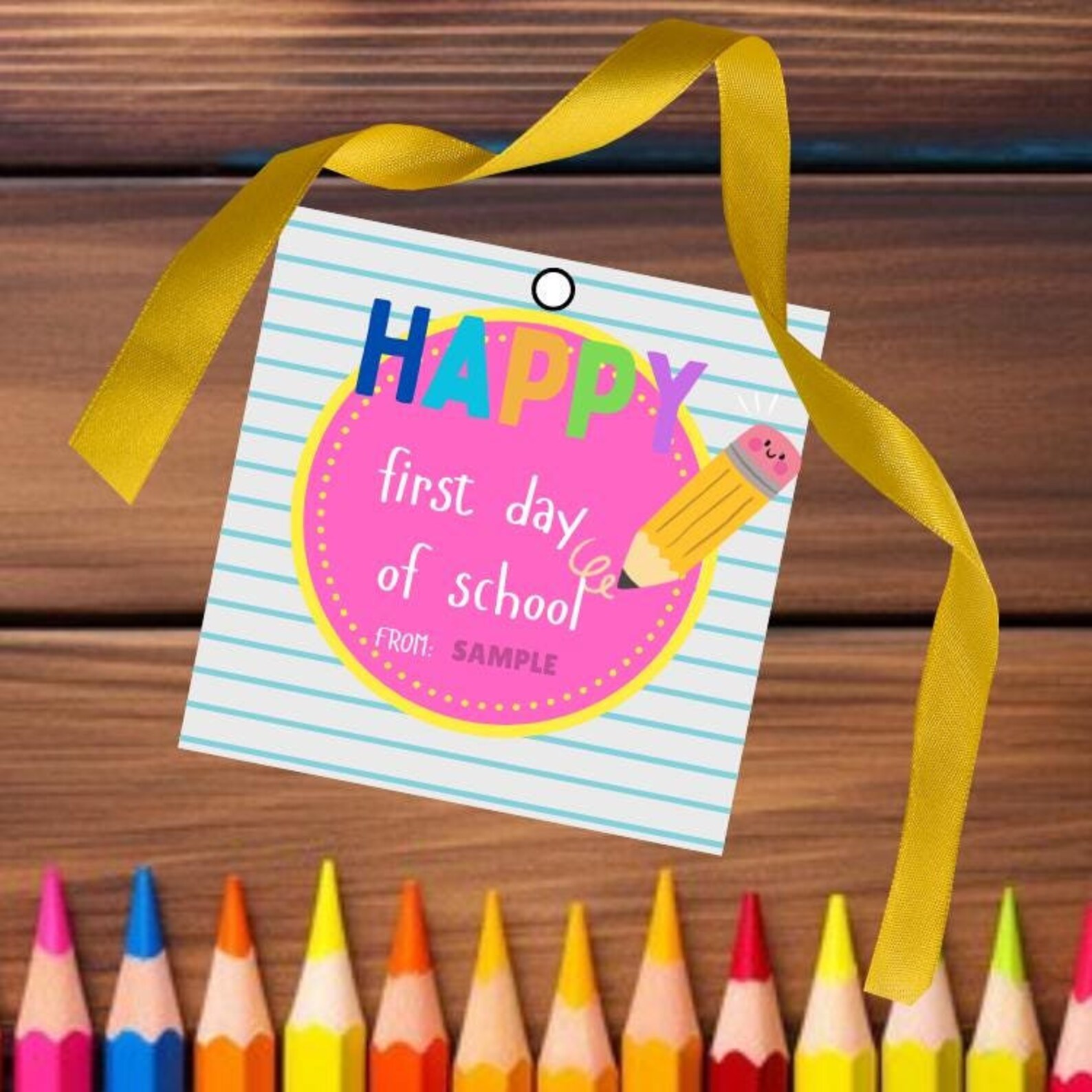 Happy First Day Back to School Gift Tag Template, Printable Class ...