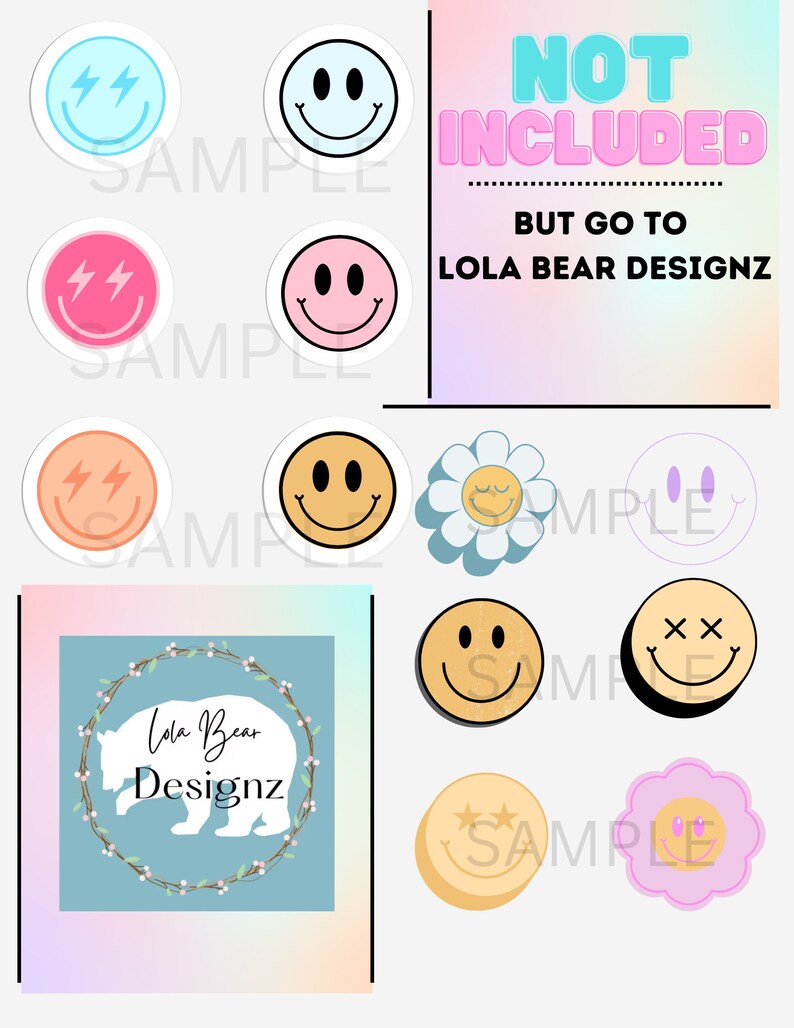 Smiley Face Flower Daisy Smiley Face Daisy for Stickers - Etsy