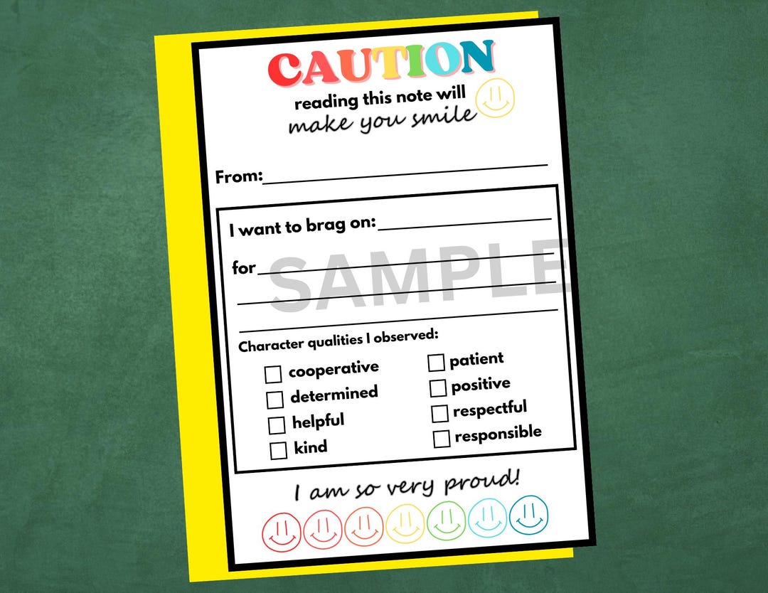 Teacher Celebration Note: Rainbow Proud of You Template (PDF Download ...