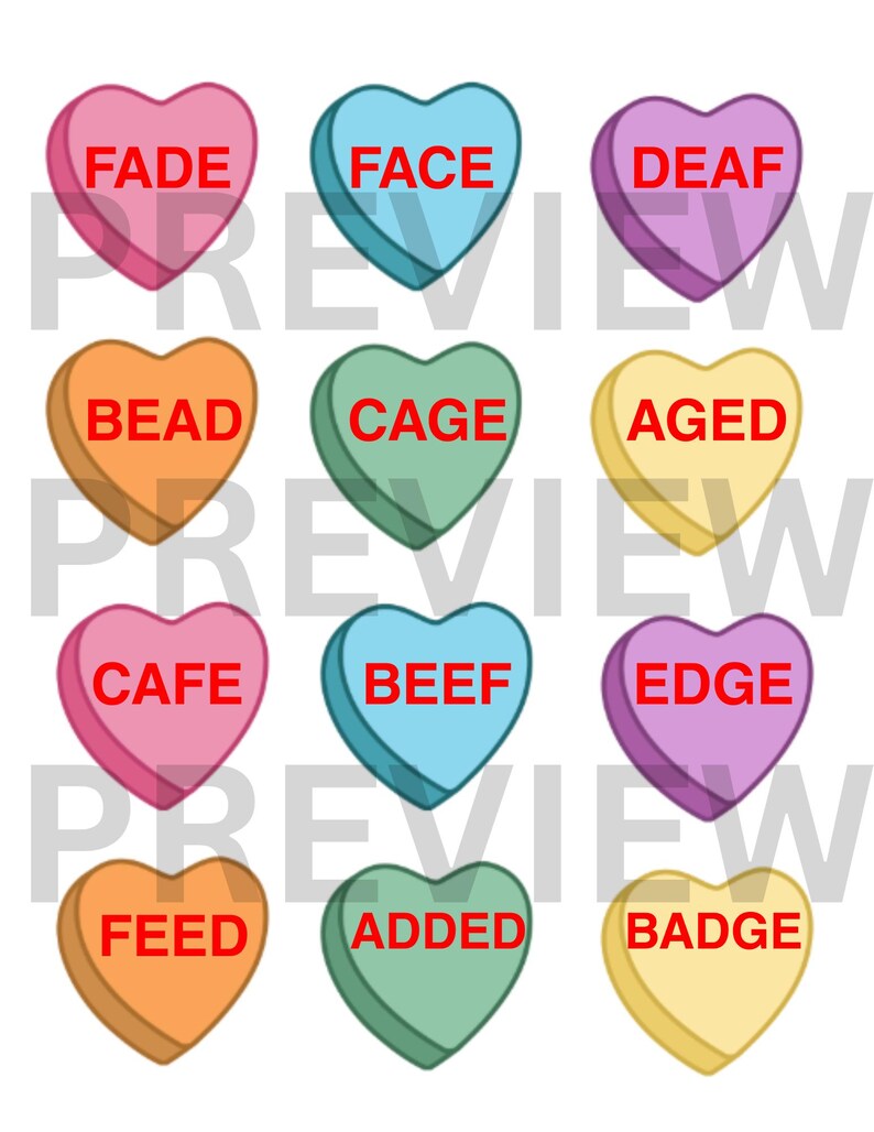 Piano Conversation Heart Game - Etsy