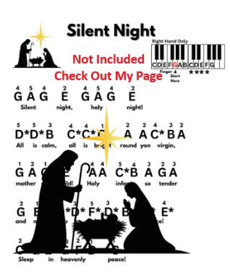 Jingle Bells Easy Beginner Piano Sheet Music Printable Song, Christmas ...