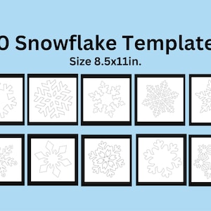 10 Paper Snowflake Patterns: DIY Winter Decor (printable PDF) - Etsy