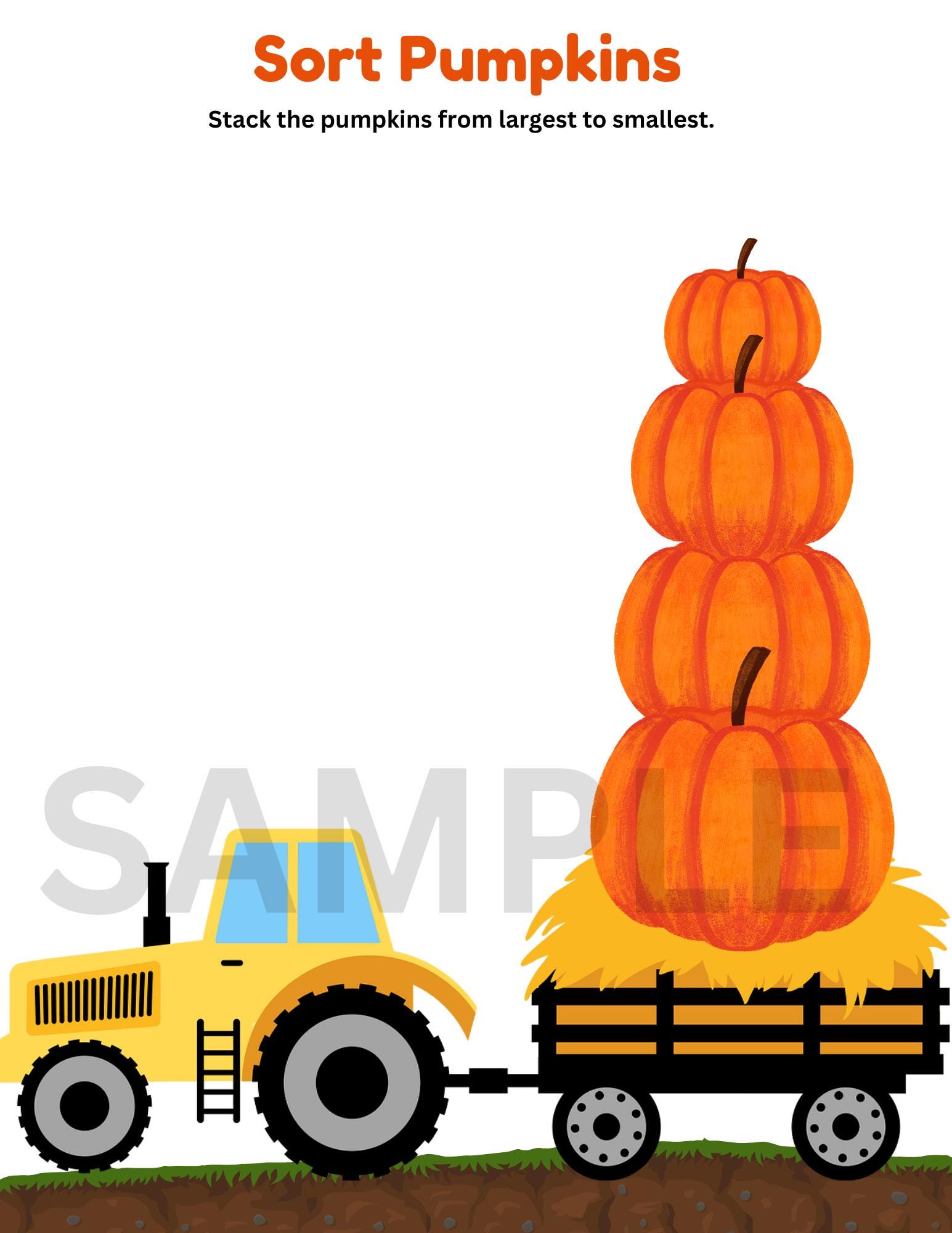 Preschool Toddler Printable Pumpkin Themed Activities, Lessons ...