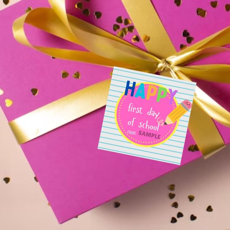 Happy First Day Back to School Gift Tag Template, Printable Class ...