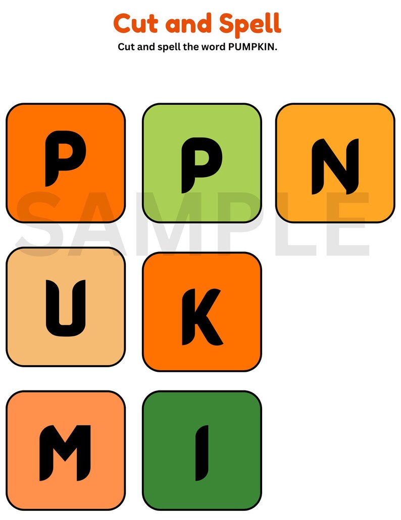 Preschool Toddler Printable Pumpkin Themed Activities, Lessons ...